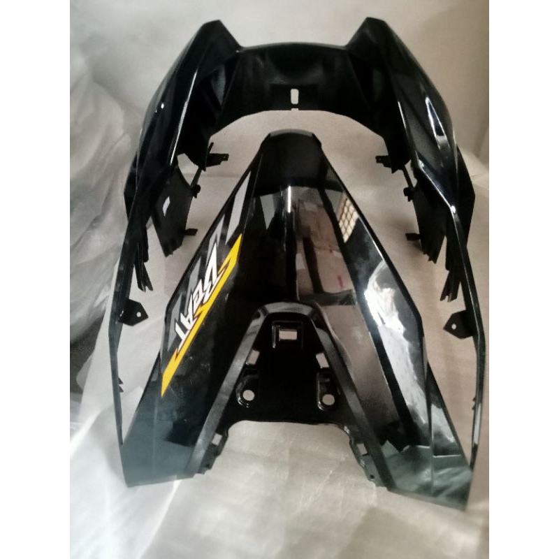 Cover Set Front Glossy Black Yellow Sticker Beat fi V2 | Shopee Philippines