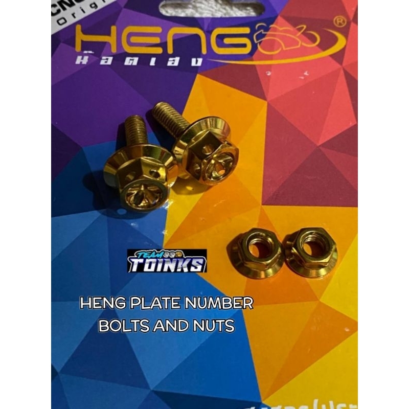 HENG PLATE NUMBER BOLTS / NUTS ( UNIVERSAL ) | Shopee Philippines