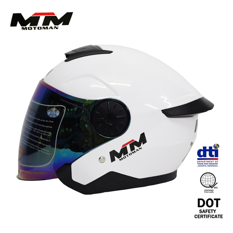 MTM motoman half face helmet motorcycle rainbow visor motor helmets for man motors cod 102 ...