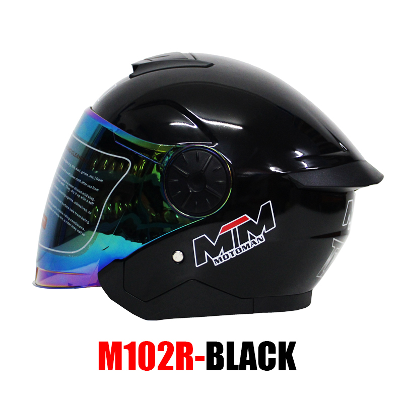 MTM motoman half face helmet motorcycle rainbow visor motor helmets for ...