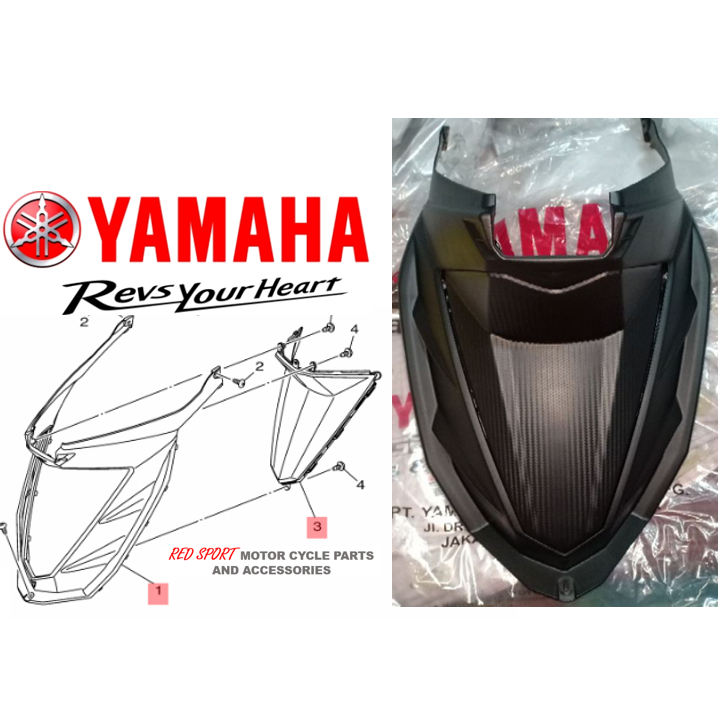 ENGINE COVER SET FOR MIO I 125 / MIO I 125s YAMAHA GENUINE PARTS ...