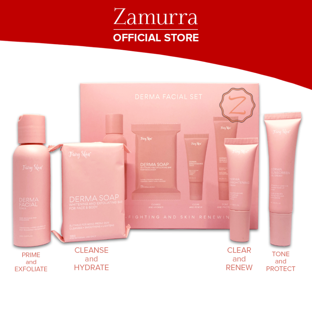 100% ORIGINAL FAIRY SKIN Derma Facial Set | Premium Brightening Kit ...