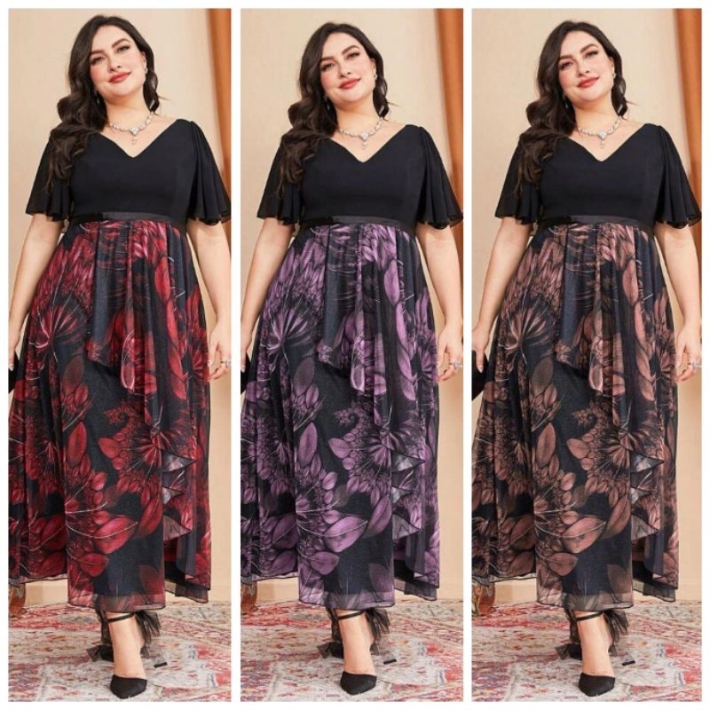 3012 ASY CASUAL COMBI DRESS (FIT TO XL) | Shopee Philippines