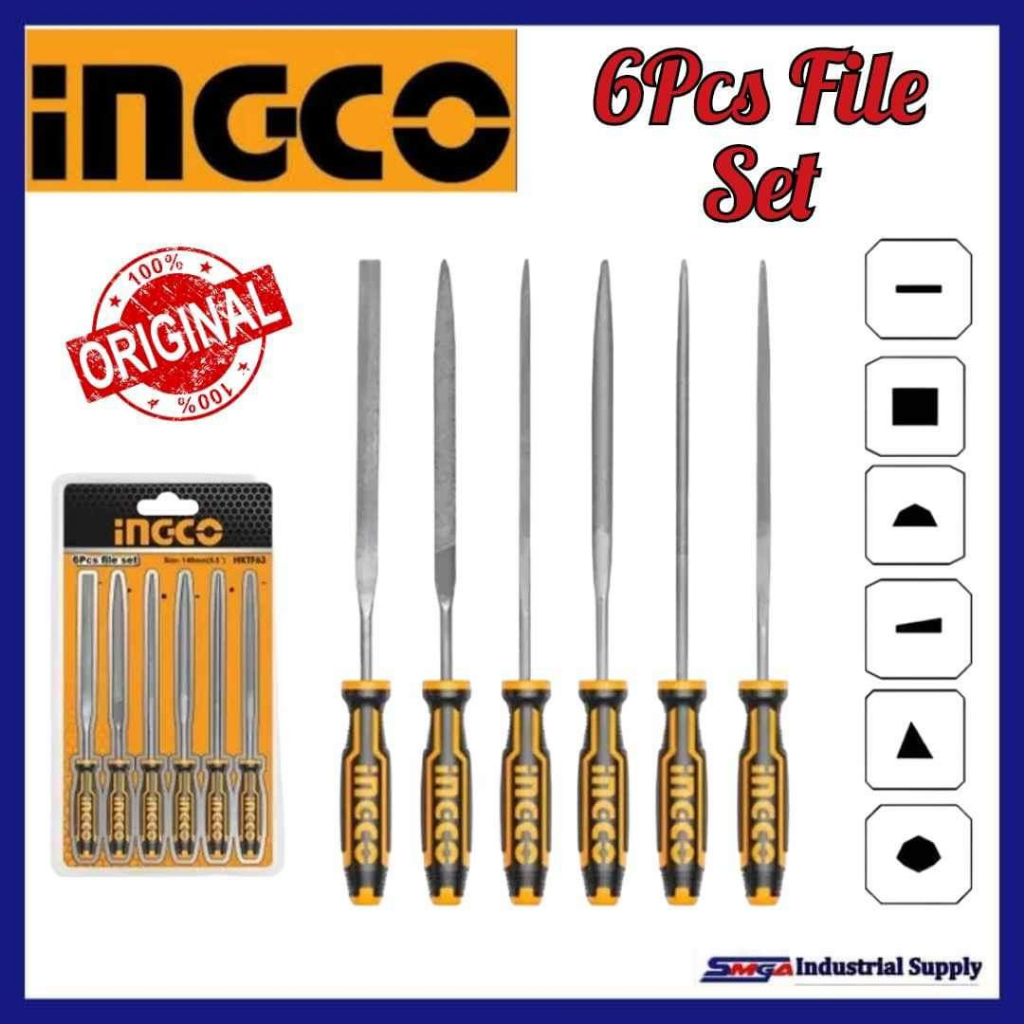 INGCO 6PCS FILE SET HKTF63 | Shopee Philippines