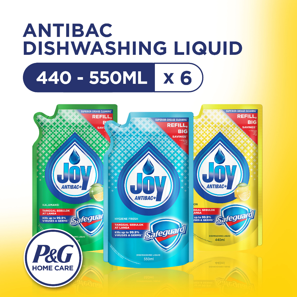 Joy Dishwashing Liquid Antibac Hygiene Fresh Kalamansi Lemon Bundle 440 ...