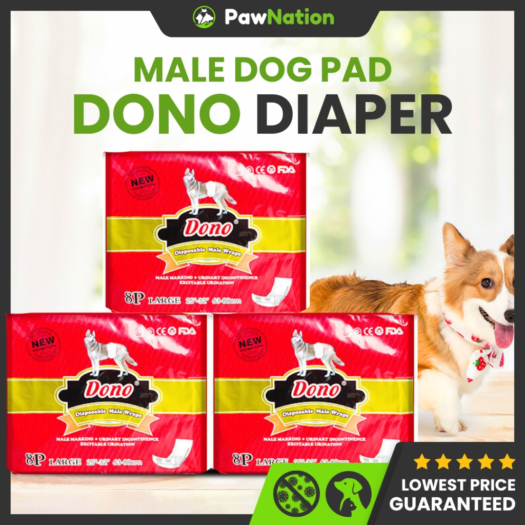 Pawnation Dono Dog Wraps with Wetness Indicator Highly Absorbent Doggy ...