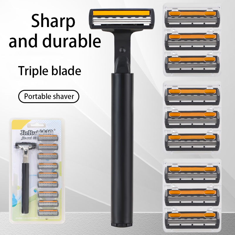 Triple Layer Shaving Razor With 9 Blades For A Smooth Shave | Shopee ...