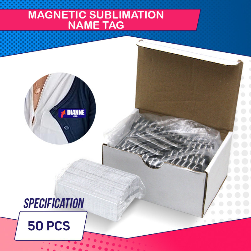 Magnetic sublimation name badge 7x2.2cm size | Shopee Philippines