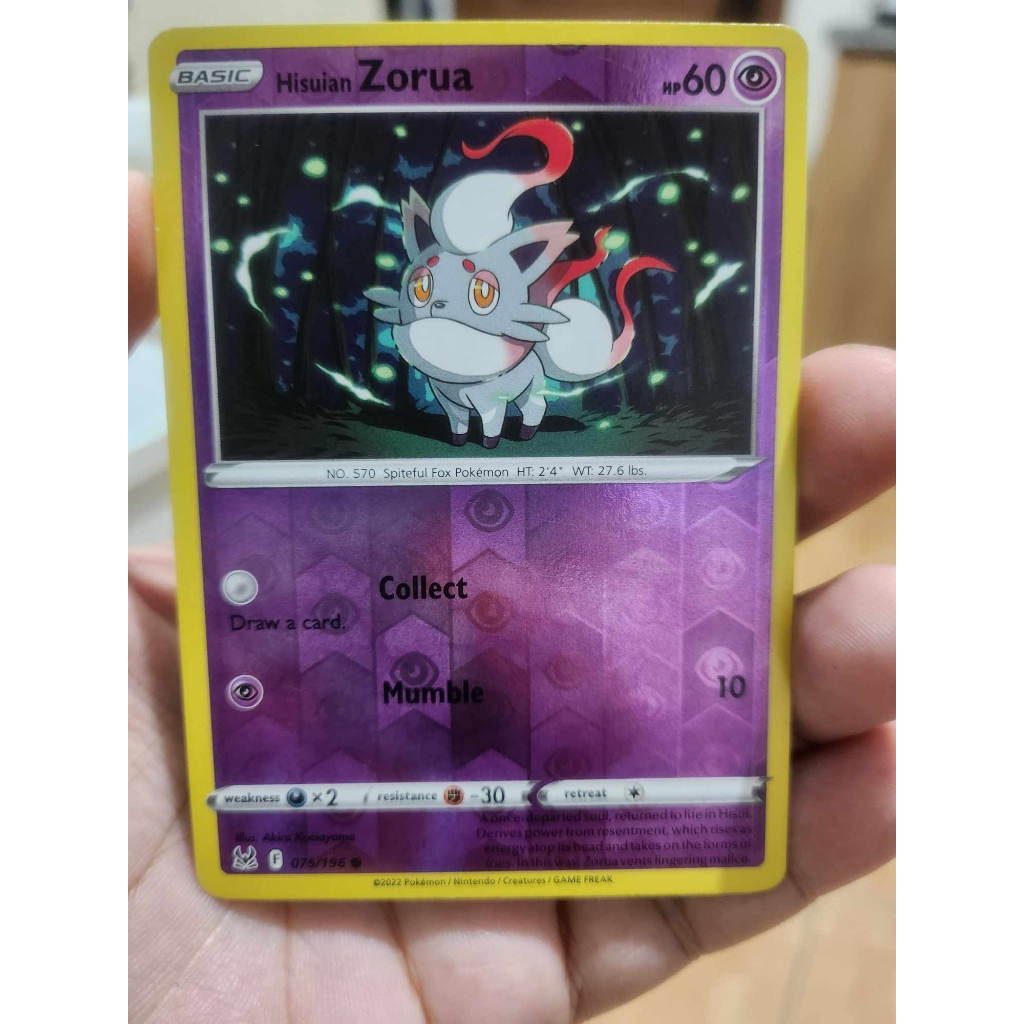 Zorua & Zoroark (Hisuan Form) Pokemon Cards TCG ( 5th Gen Pokemon ...
