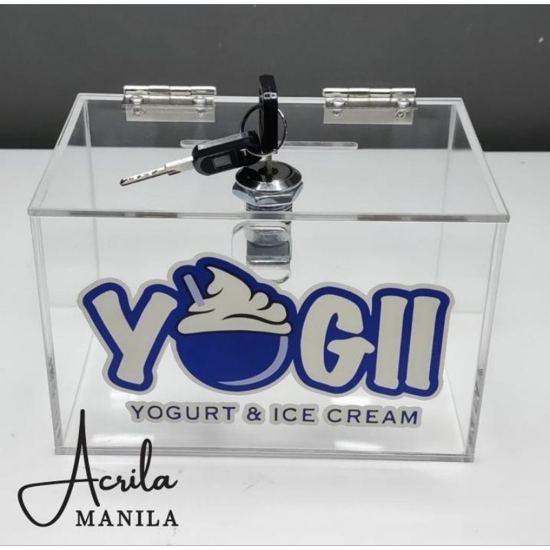 Acrylic Tip Box with Personalized Logo | Shopee Philippines