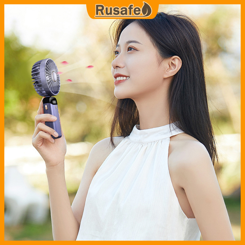Handheld small fan multi-function silent digital display portable ...