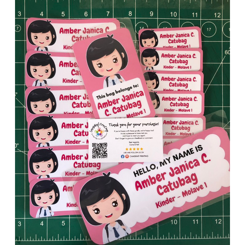 Personalized Name Tag, Bag Tag, & Name Sticker Label | Shopee Philippines