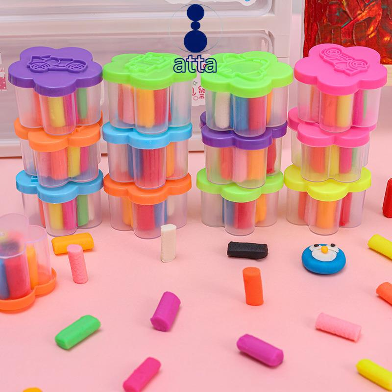 12 Colors Mini Super Light Clay Children Bouncing Clay Air Dry Clay ...