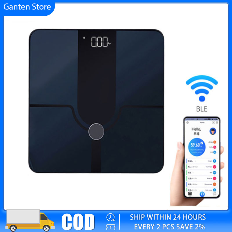 Smart Body Fat Scale LED Digital Smart Weight Scale Balance Body ...
