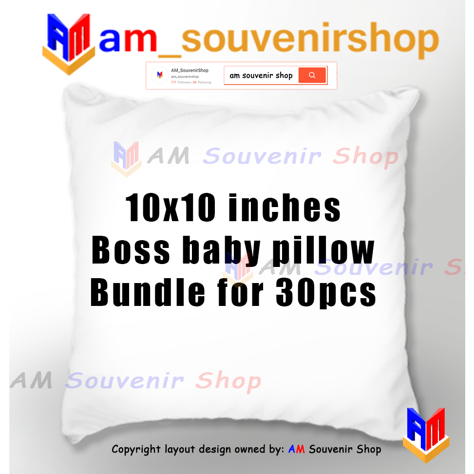boss baby custimized 30 in 1 10x10 souvenir pillow | Shopee Philippines