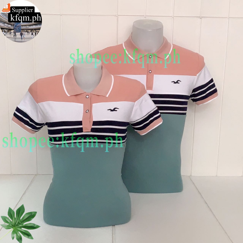 Tricolor fashion family couple polo shirt stretch cotton uniform /small ...