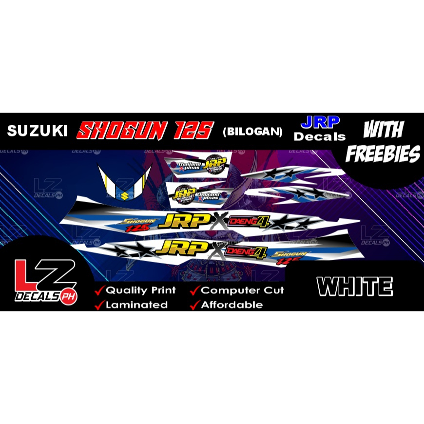 Suzuki Shogun 125 JRP Decals / Stickers with freebies | Shopee Philippines