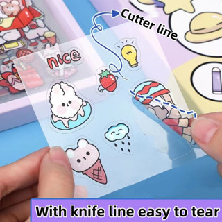 100pcs/box Cute Waterproof Stickers Set Scrapbook Diary Craft PET ...