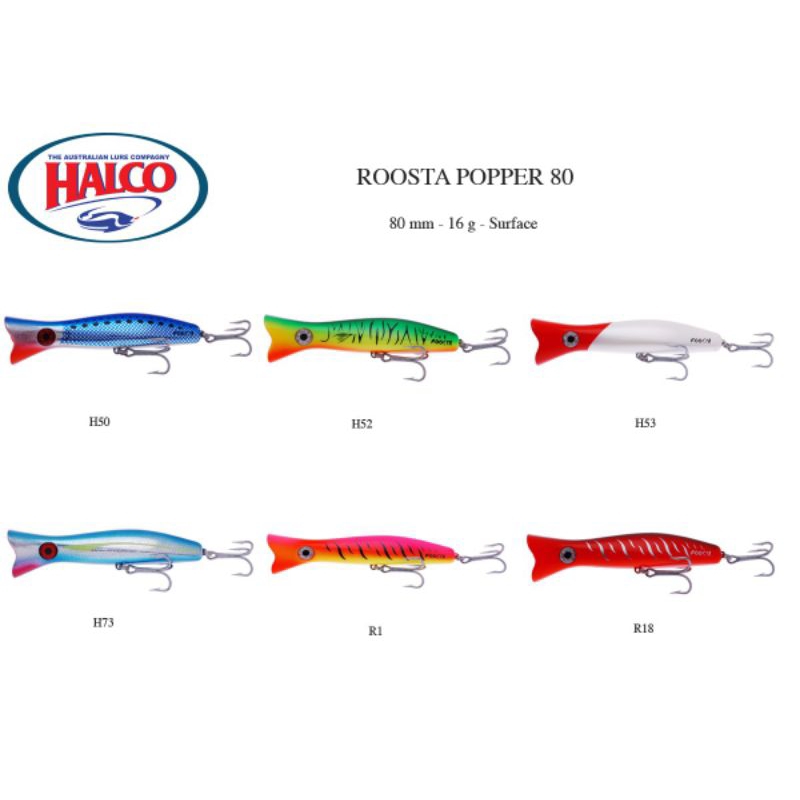 HALCO Roosta Popper 80mm/16g | Shopee Philippines