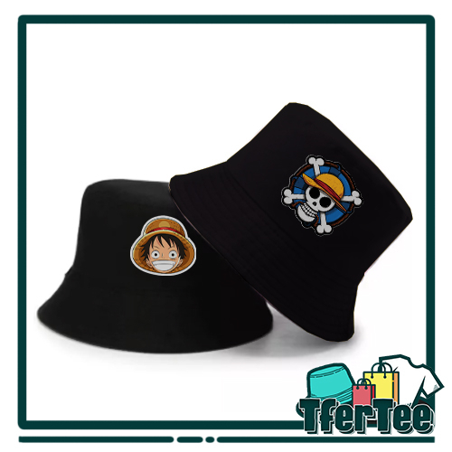 Bucket Hat Reversible Color OnePiece Luffy Icon for Kids Unisex ...
