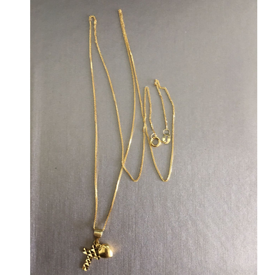 Saudi gold 18k necklace, chain & pendant LIGHTWEIGHT Real Gold☑PAWNABLE ...