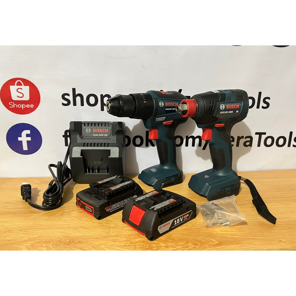 Bosch 2-Tool 18-Volt Cordless Brushless Power Tool Combo Kit | Shopee ...