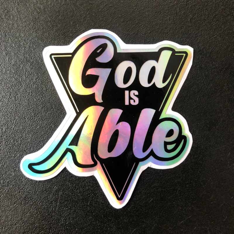 Car / Motor Sticker - GOD IS ABLE Sticker | Bible Verse Sticker | Decal ...