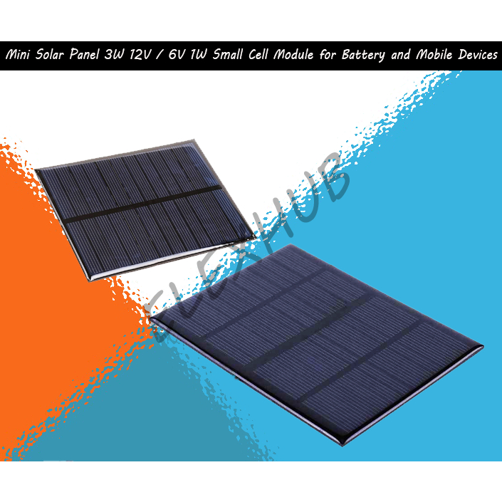 Mini Solar Panel 3W 12V / 6V 1W Small Cell Module for Battery and ...