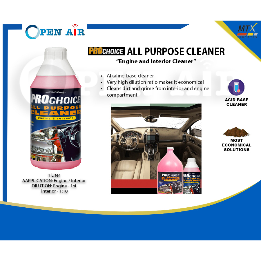 Microtex MTX Prochoice All Purpose Cleaner (1L 1000ml) | Shopee Philippines