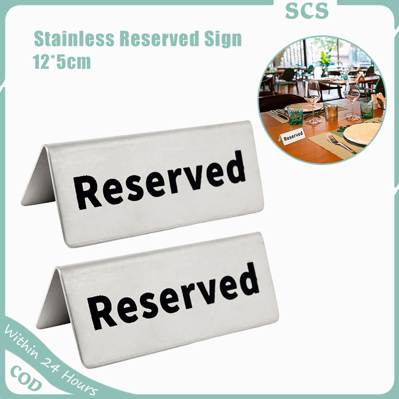 Stainless Steel Reserved Table Signs for Restaurant Bar Coffee Shop ...