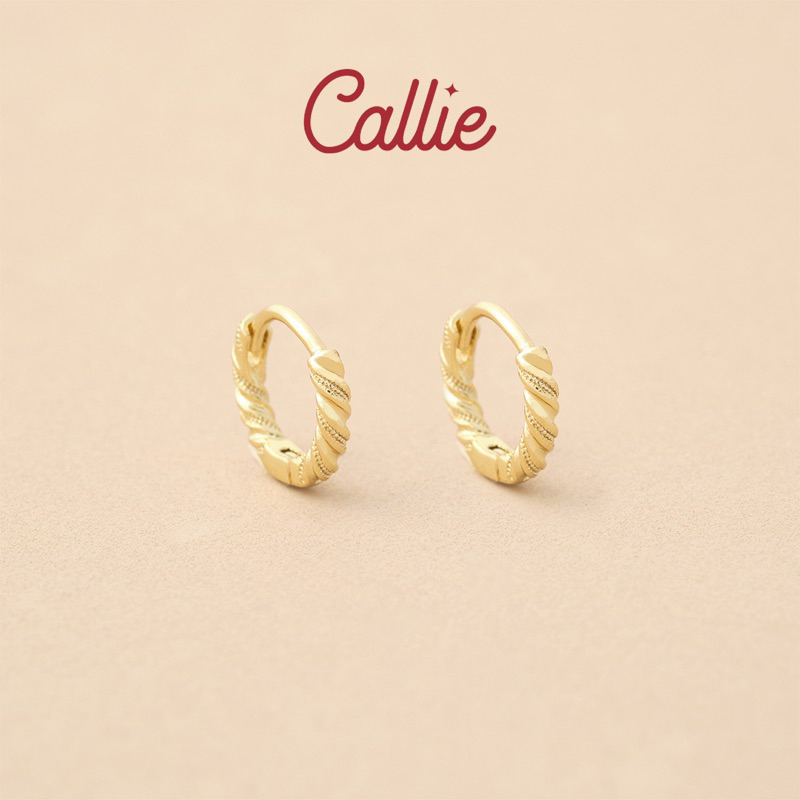 Callie 14k Gold Plated Tanya Twisted Mini Hoop Earrings Shop Callie ...