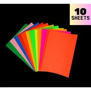 [Golden Dragon] Bright Neon Color Sticker Paper, 10-Pack | Shopee ...