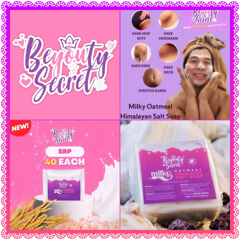 Beauty Secret Milky Oatmeal Himalayan Salt Soap 70g by Beyouty Secret (COD) | Shopee Philippines