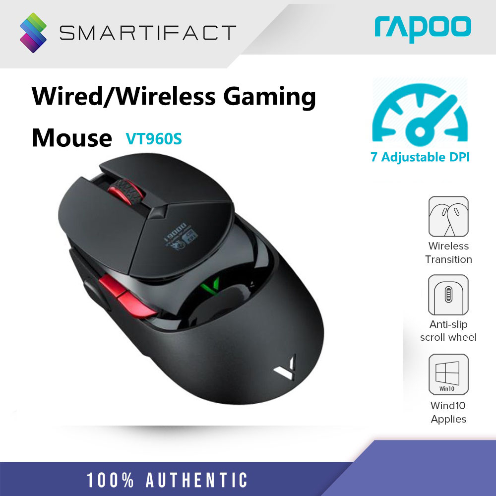 Rapoo VT960S/VT960PRO OLED Display PAW3370 19000DPI Wireless Gaming ...