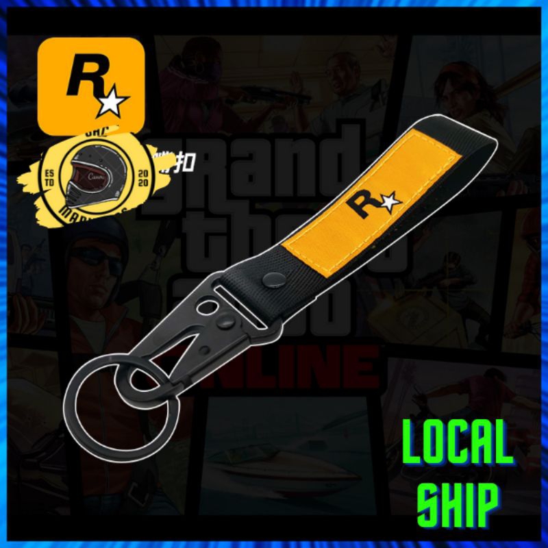 Gta R Star Keychain Embroidery Lace Keychain for Men | Shopee Philippines