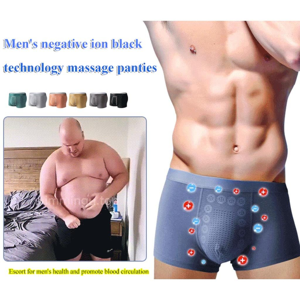 Mens Boxer Briefs Magnetic Health Breathable Massage Magnetic Therapy
