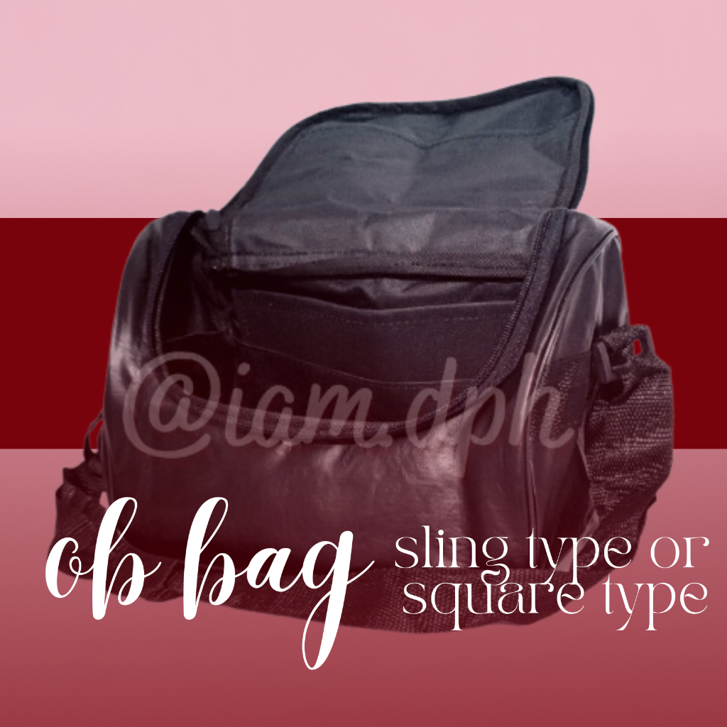 OB Bag Leather | Medical / Nursing Bag / CHN Bag ( Sling Bag and Square ...