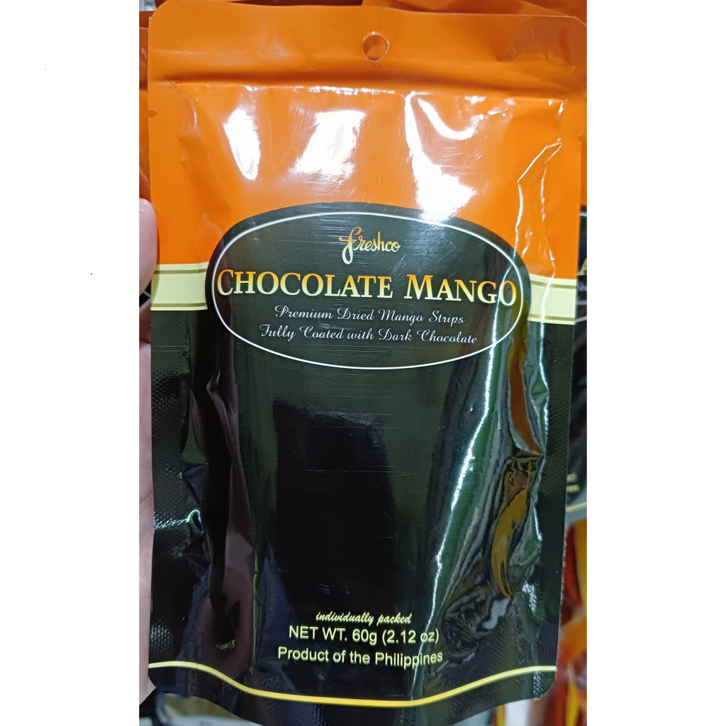 Cebu freshco dried chocolate mango in 60 grams per pack | Shopee ...