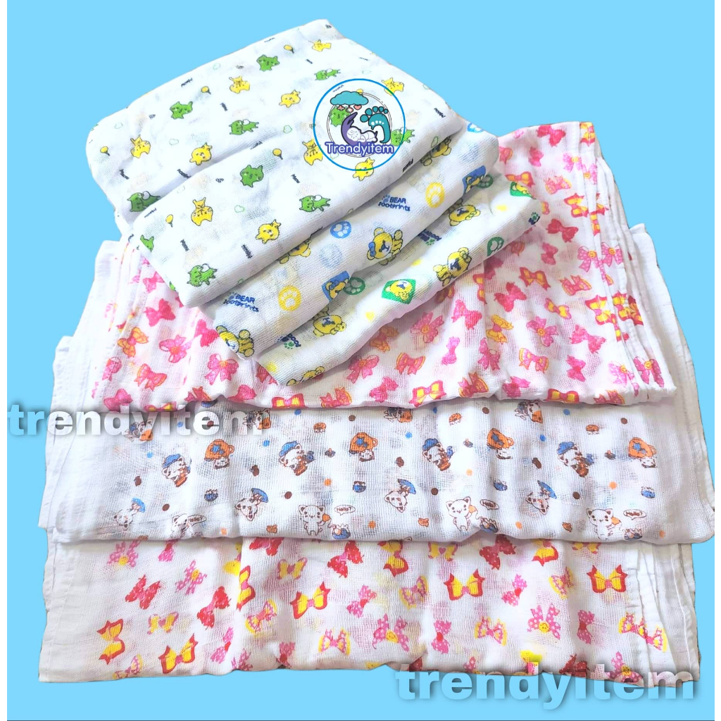 PRINTED GAUZE CURITY BABY LAMPIN | Shopee Philippines