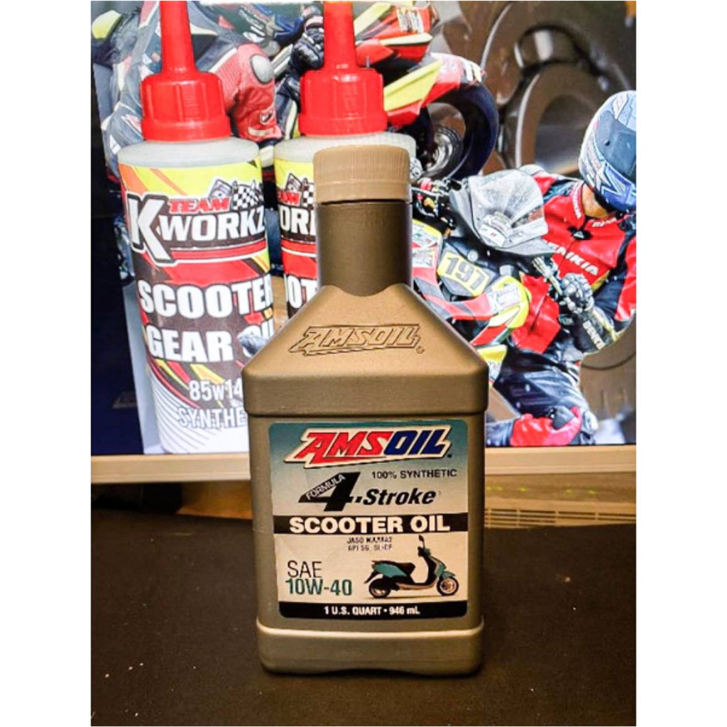 AMSOIL 4T Scooter Engine Oil 10w40 FORMULA 4-STROKE 100% SYNTHETIC ...