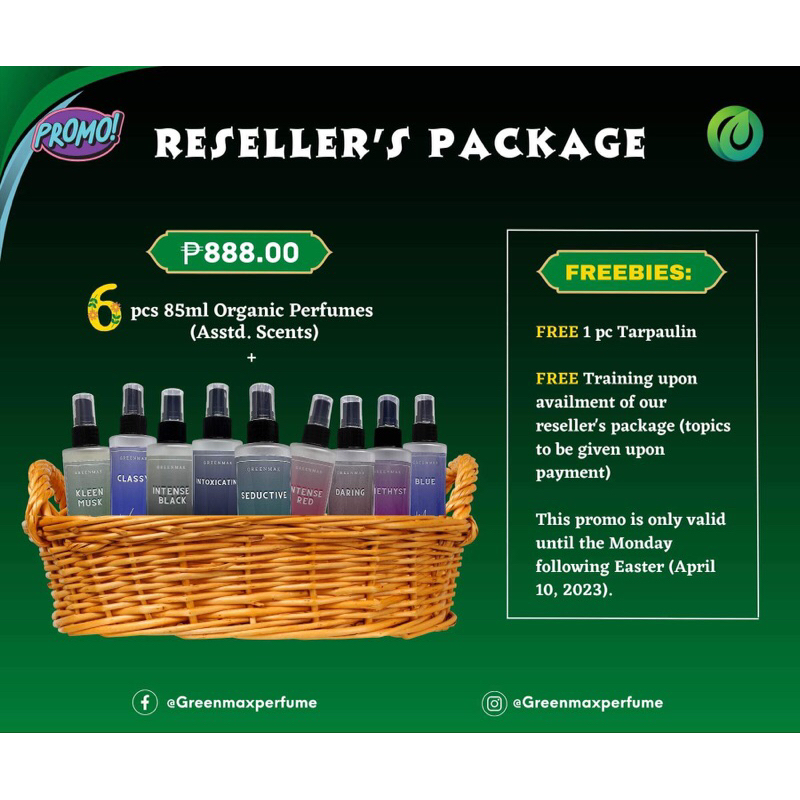 GreenMax Perfume Reseller’s Package - Organic, Natural and Plant-base ...
