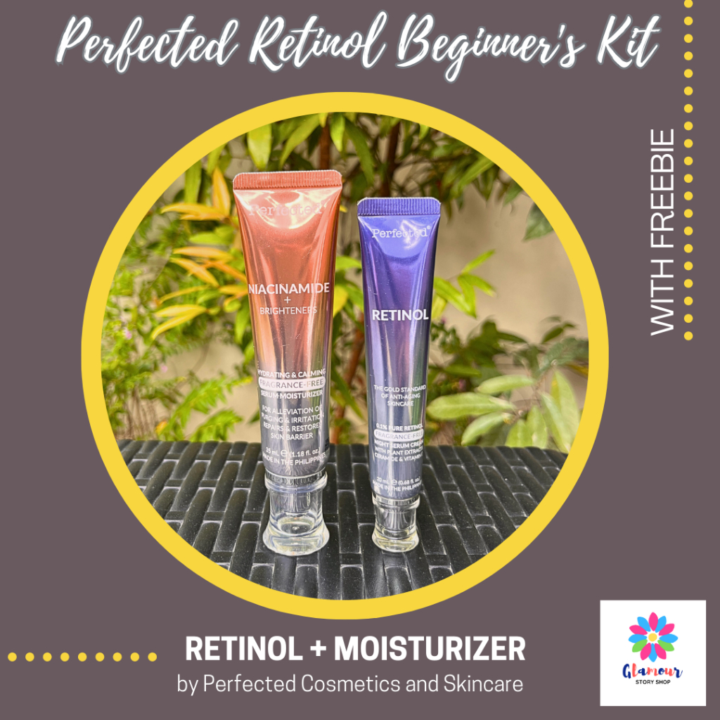 Perfected® RETINOL BEGINNER'S KIT (0.1% Pure Retinol Night Serum Cream ...