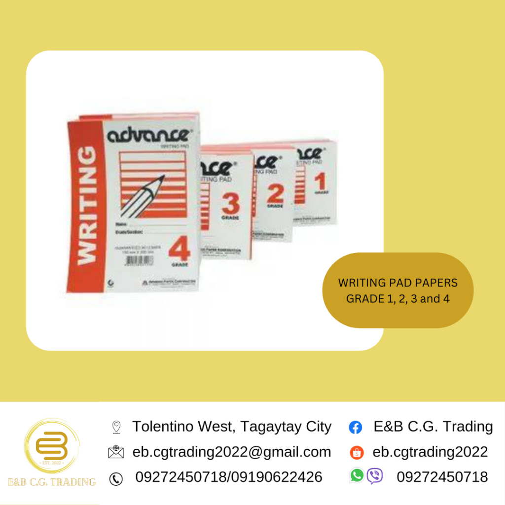 ADVANCE WRITING PAD PAPER (GRADE 1, 2, 3, 4) BUNDLE PACK | Shopee ...