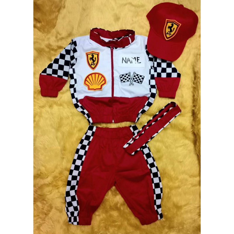 Racing costume for baby, ferrari costume, mcqueen costume | Shopee ...