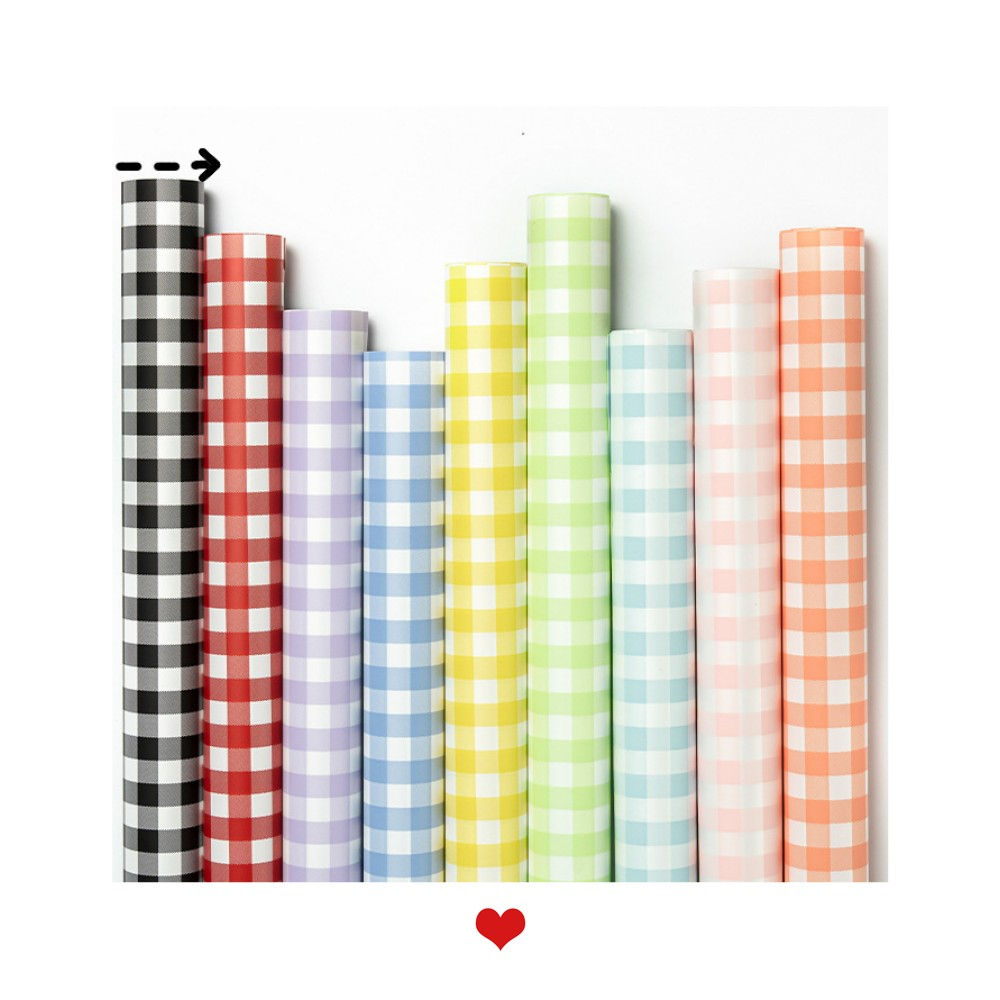 20pcs summer checkered floral paper small fresh waterproof flower ...