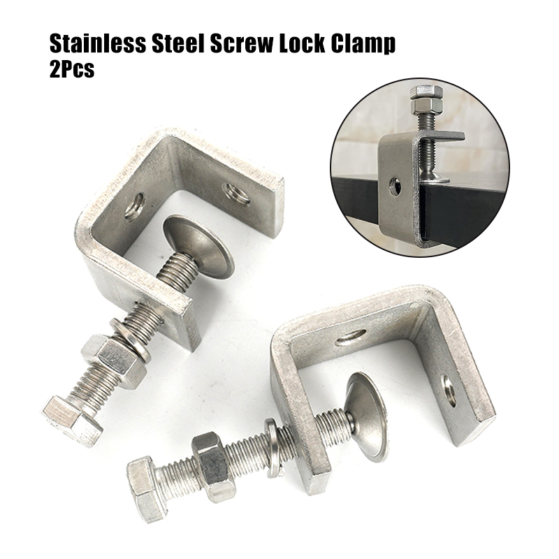 2 pcs Stainless Steel C-Clamp 30mm Opening Heavy Duty Tiger Clamp for ...