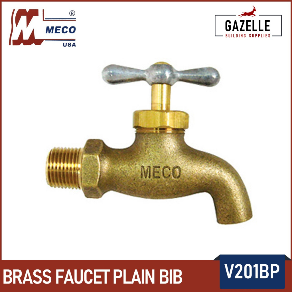 Meco Multipurpose Brass Faucet Plain Bib / Hose Bib and Chrome Faucet ...