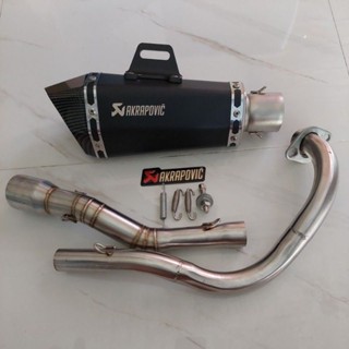 YAMAHA SNIPER 150 AND 155 AKRAPOVIC PIPE WITH SILENCER ( FULL SYSTEM ...
