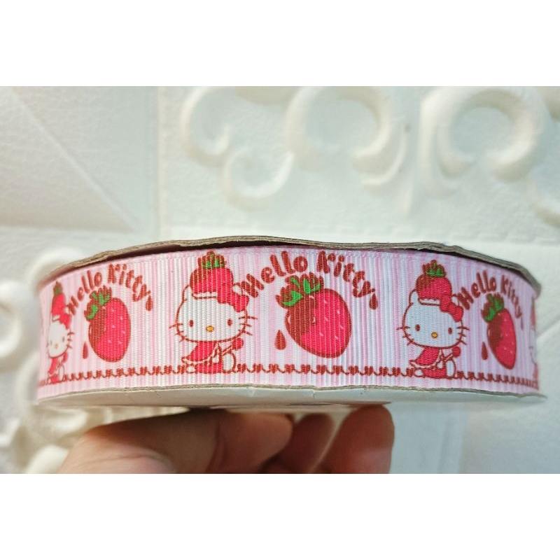 Hello kitty grossgrain ribbon 1 inch PER YARD | Shopee Philippines