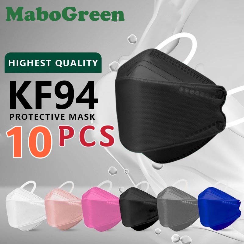 MaboGreen 50Pcs KN95 Face Mask Korean Non-woven Breathing KF94 Mask ...